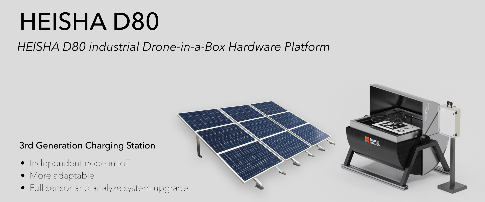 D80 Drone Dock - HEISHA robot charging station