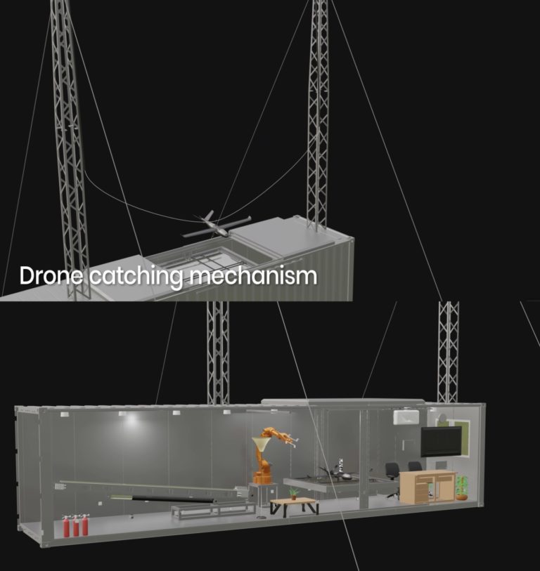 HEISHA F200 fixed-wing drone hangar - HEISHA robot charging station