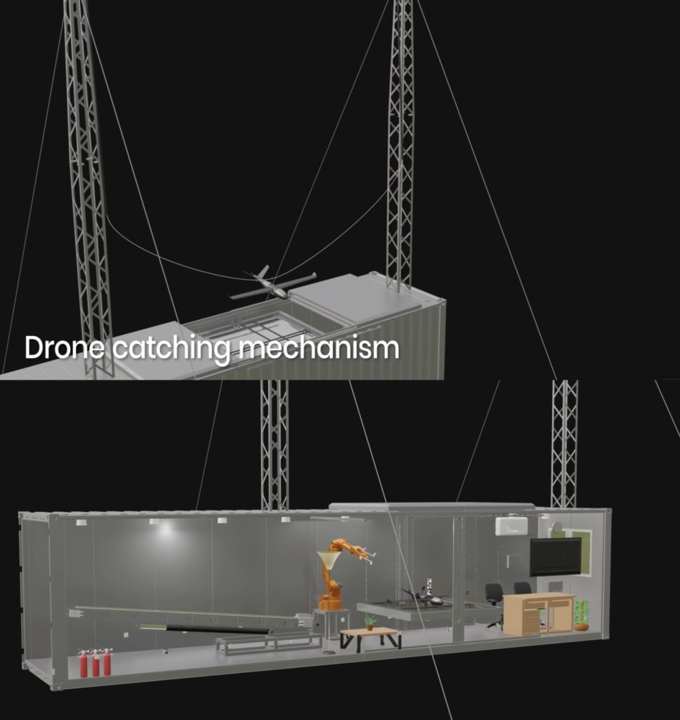 HEISHA F200 fixed-wing drone hangar - HEISHA robot charging station