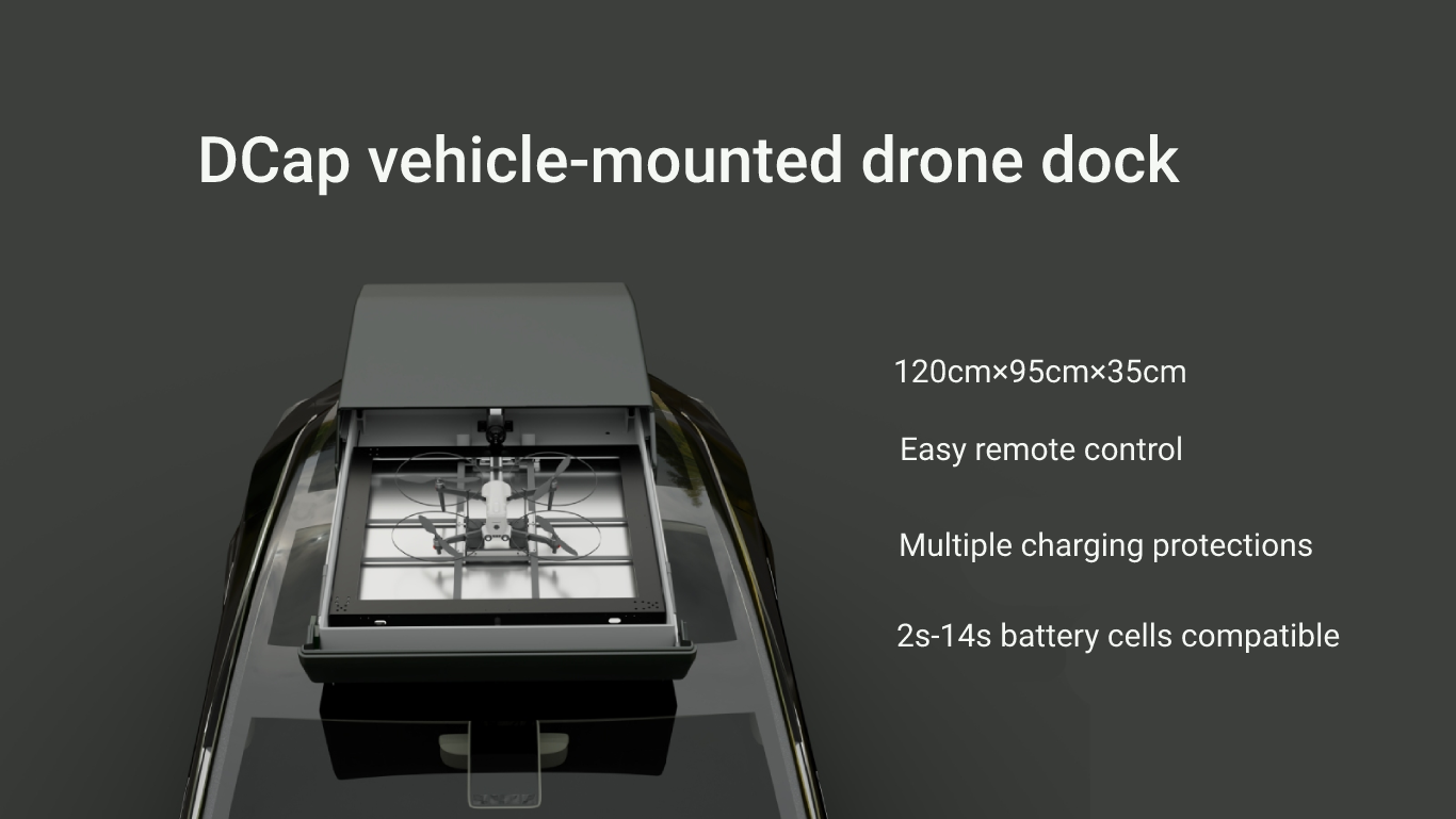 DCap vehicle-mounted drone dock - HEISHA robot charging station